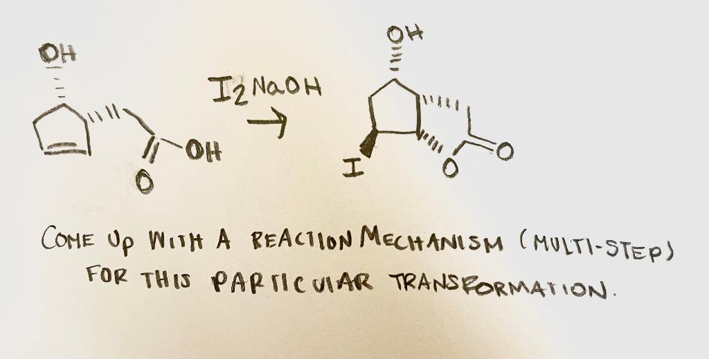 Solved PH Oh I2 NaOH → OH I COME UP WITH A REACTION | Chegg.com