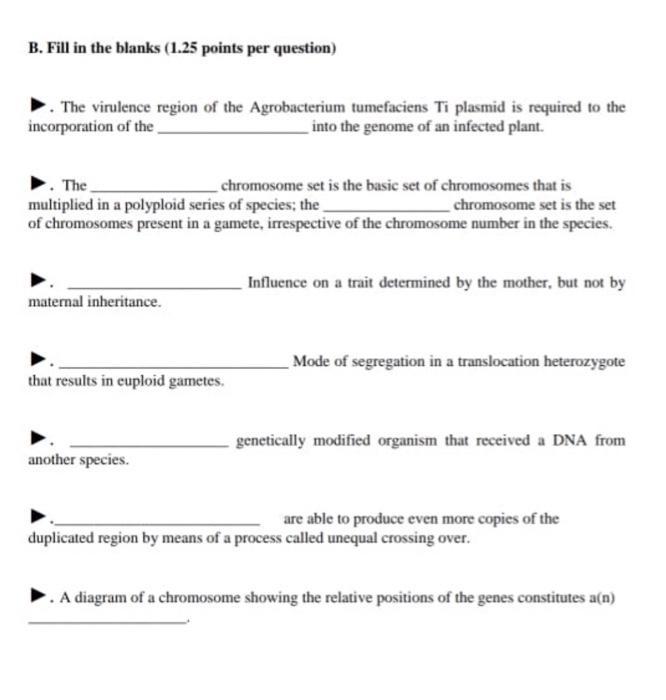 Solved A) The virulence region of the Agrobacterium | Chegg.com