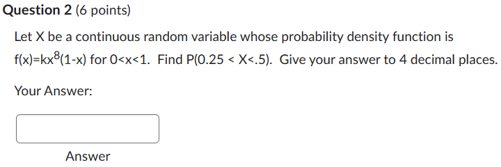 Solved Let X be a continuous random variable whose | Chegg.com