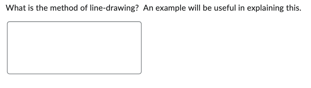 Solved What is the method of line-drawing? An example will | Chegg.com