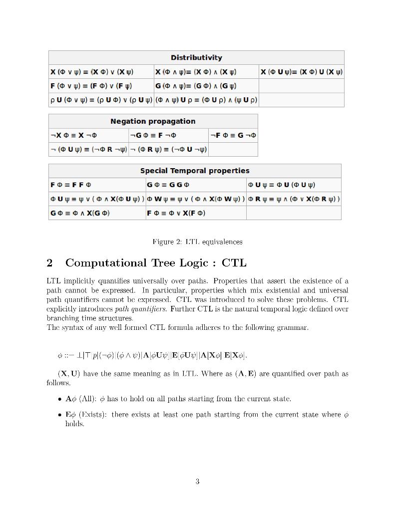 1 Linear Temporal Logic: LTL Temporal logics are a | Chegg.com