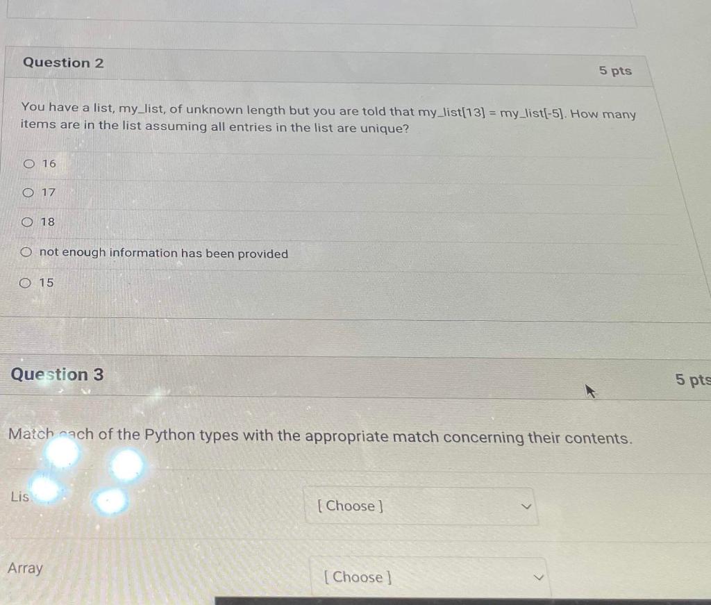 Solved You have a list, my_list, of unknown length but you | Chegg.com