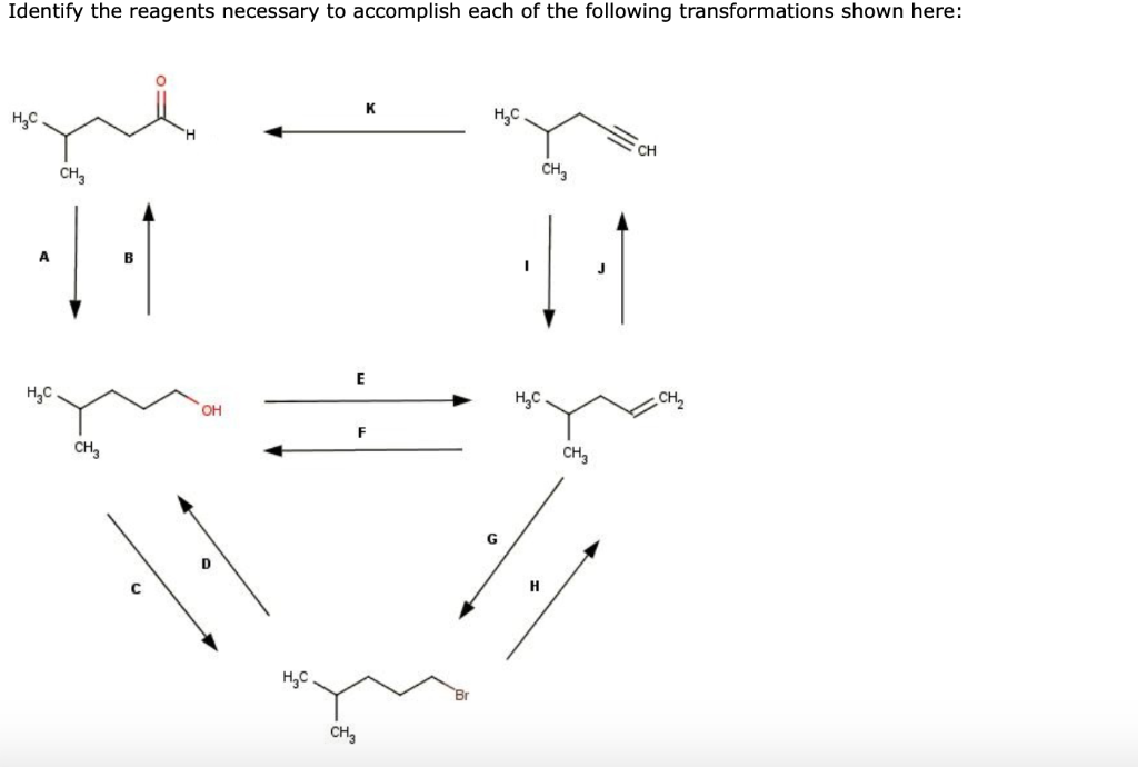 Solved Identify the reagents necessary to accomplish each of | Chegg.com