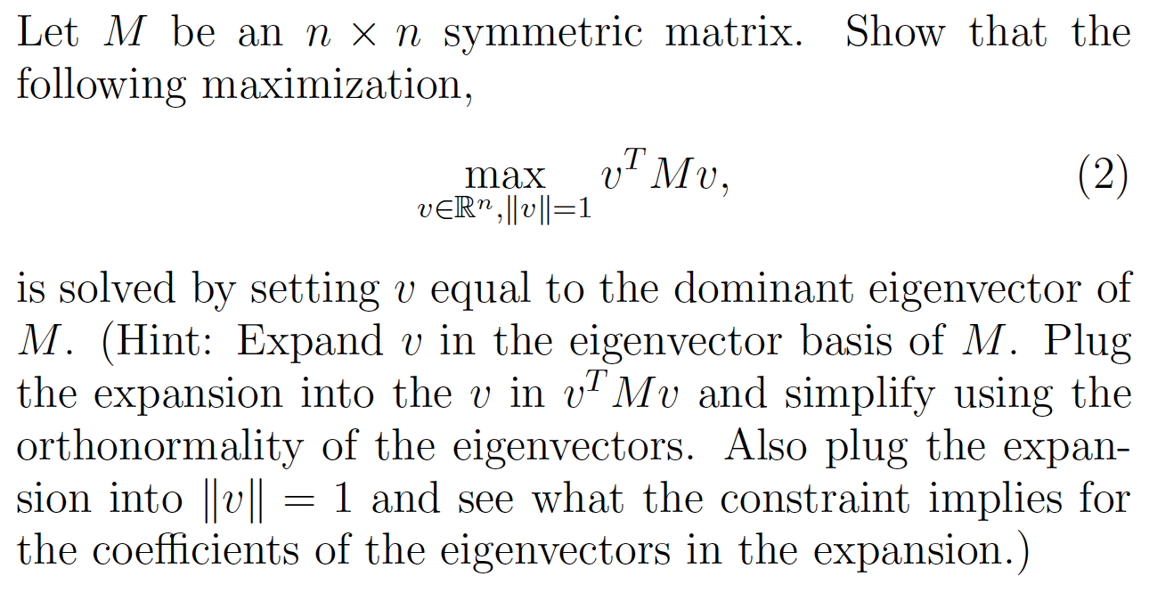 Solved Let M be an n x n symmetric matrix. Show that the | Chegg.com