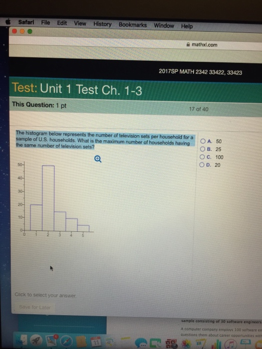 Solved The histogram below represents the number of | Chegg.com