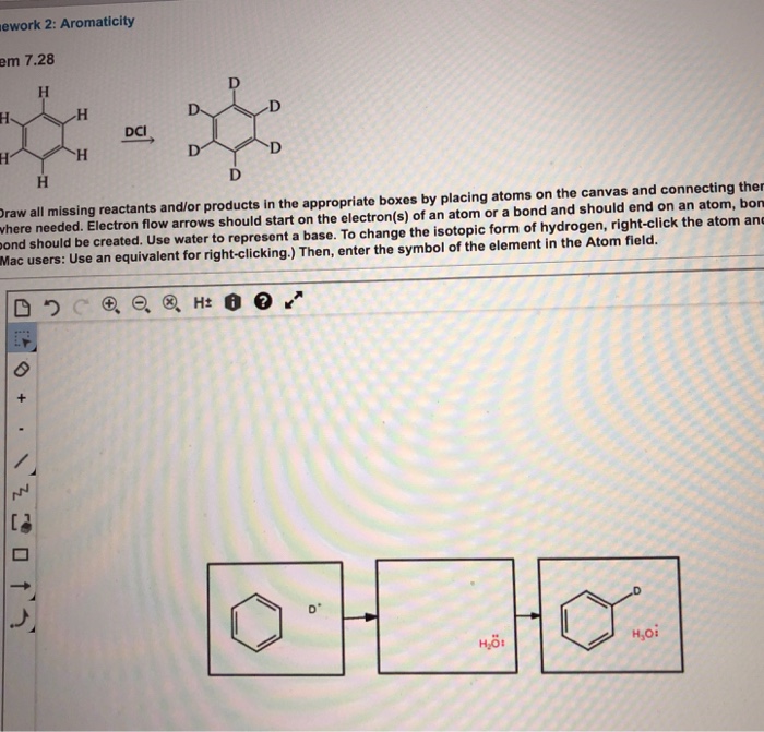 Solved ework 2: Aromaticity em 7.28 DCI raw all missing | Chegg.com Solved ework 2: Aromaticity em 7.28 DCI raw all missing | Chegg.com