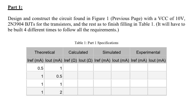 Solved Current Mirrors Background: As you have learned in | Chegg.com