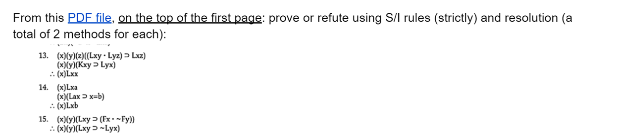 Solved prove or refute using S/I rules (strictly) ﻿and | Chegg.com