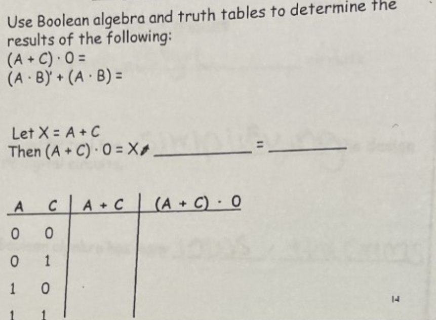 Solved Use Boolean algebra and truth tables to determine the | Chegg.com
