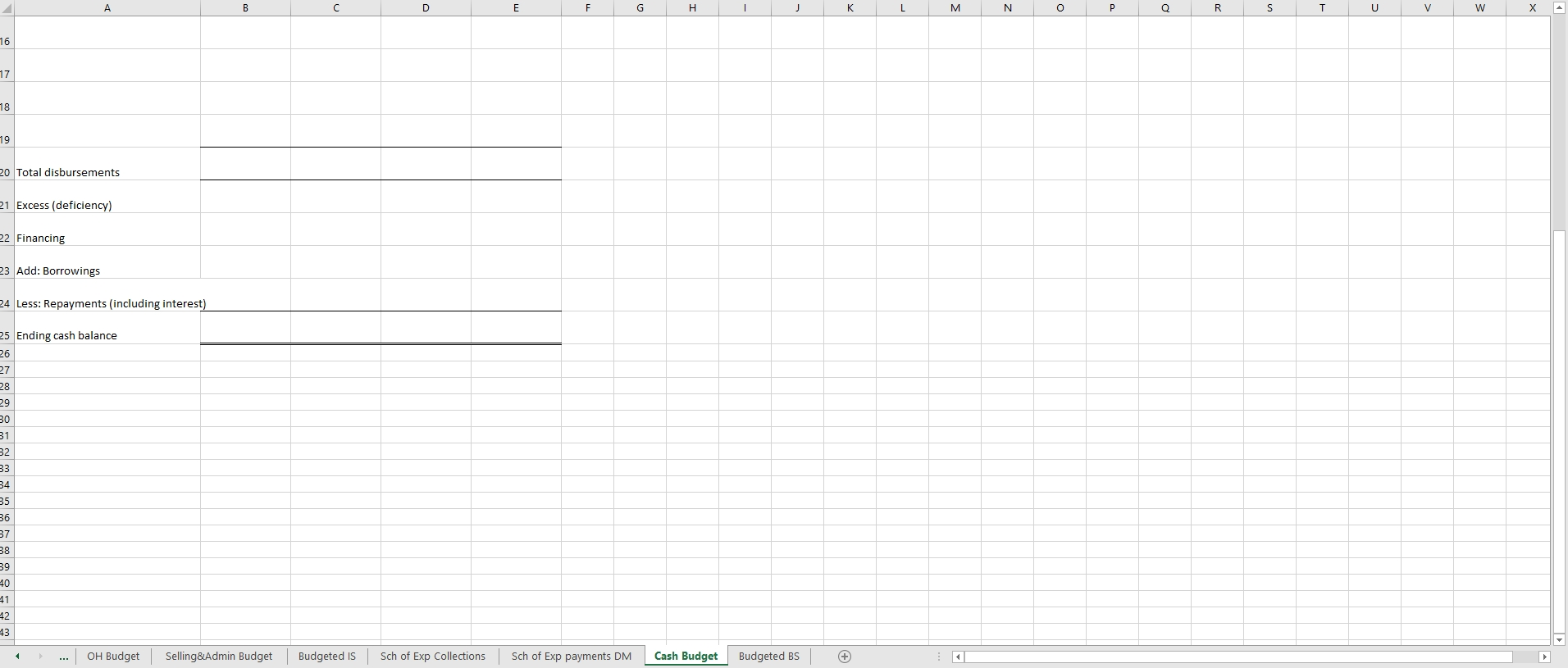Solved Instruction: Complete a Master Budget in Excel using | Chegg.com