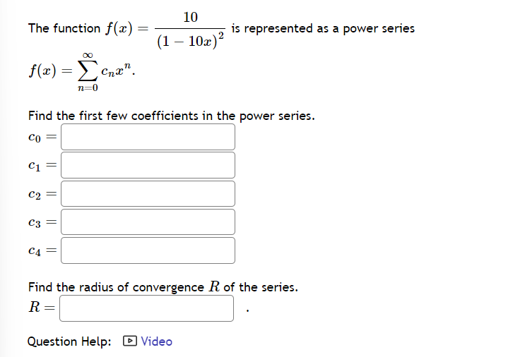 Solved The function f(x)=(1−10x)210 is represented as a | Chegg.com