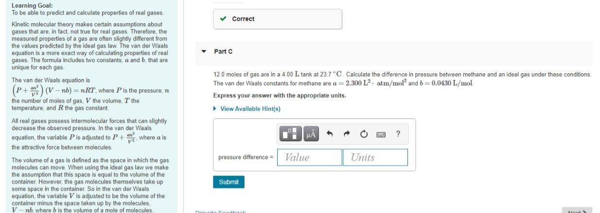 Solved Correct Part C Learning Goal: To be able to predict | Chegg.com