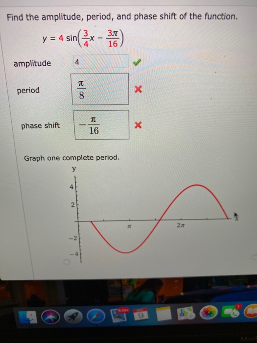 Solved The graph of one complete period of a sine curve is | Chegg.com