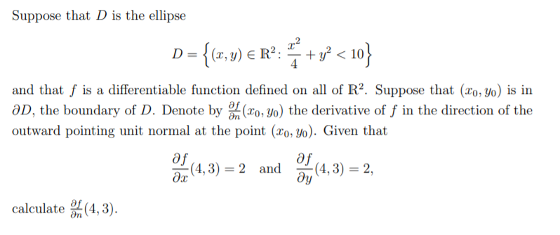 Solved Suppose that D is the ellipse = {(x,y) E R + gj?