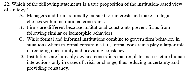 Solved 22. Which of the following statements is a true | Chegg.com