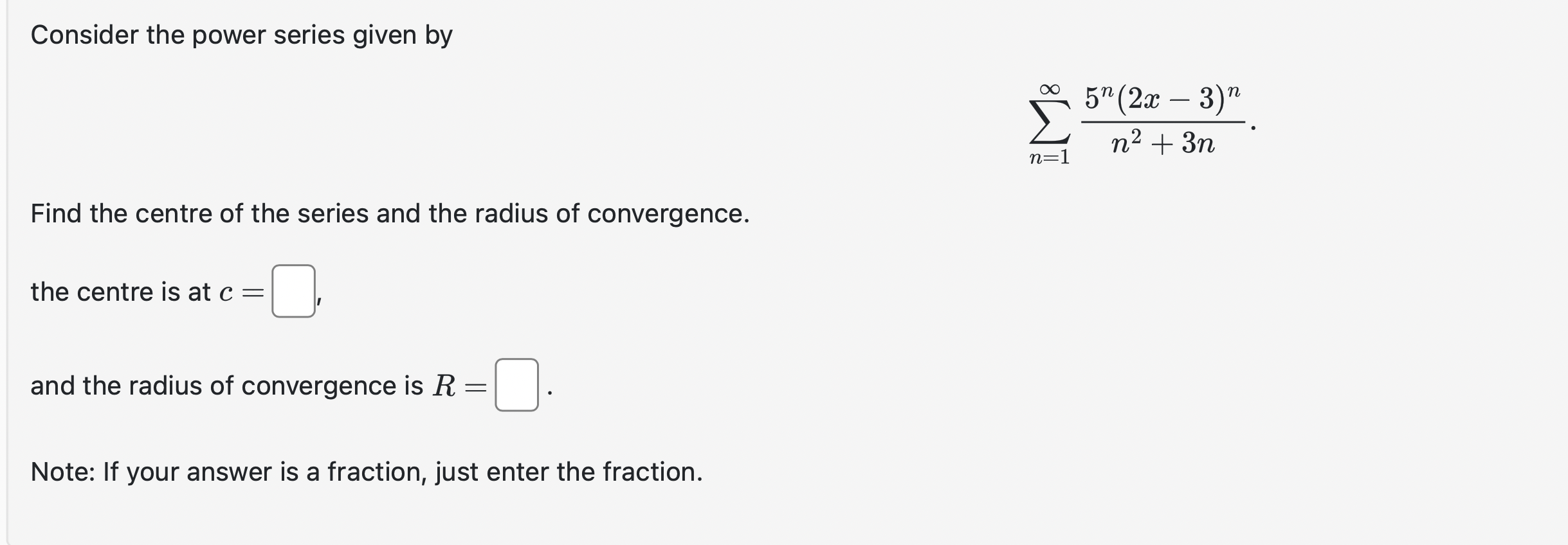 Solved Consider the power series given by | Chegg.com