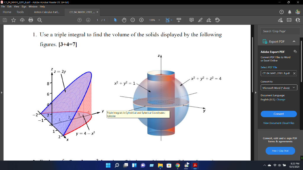 Solved CI_04_MATH_2201_3.pdf - Adobe Acrobat Reader DC | Chegg.com