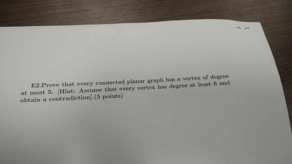 Solved E2.Prove that every connected planar graph has a | Chegg.com