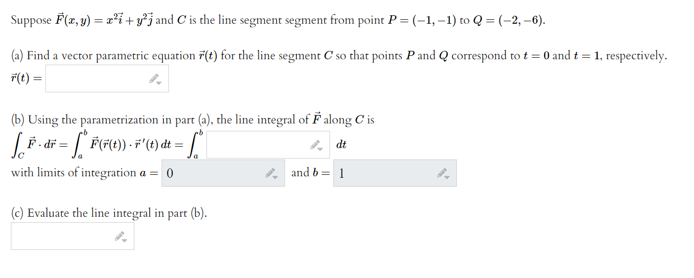 Solved Suppose F(x, y) = x27 + y2j and C is the line segment | Chegg.com