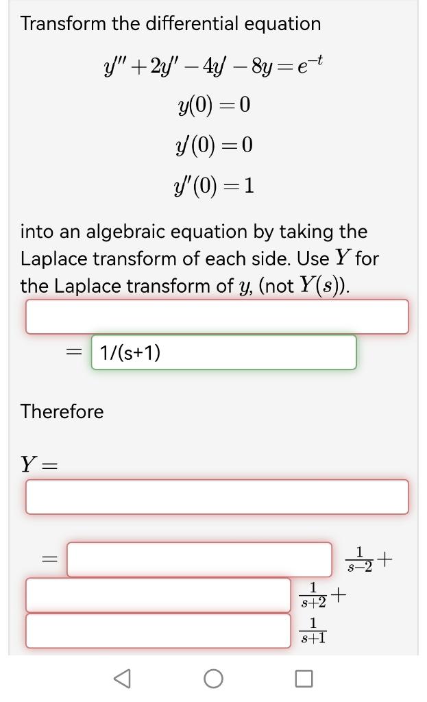 Solved Transform the differential equation | Chegg.com