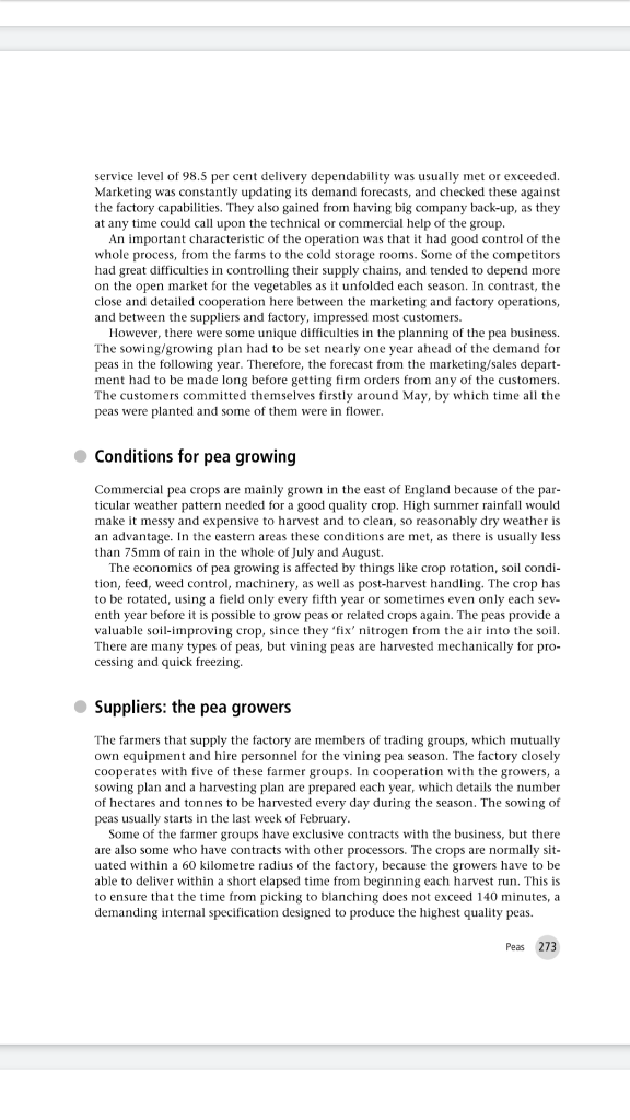 CASE 28 Peas Case date 1995 Stuart Chambers and Tammy | Chegg.com