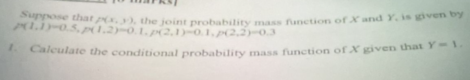 Solved Suppose that P(x,y), the joint probability mass | Chegg.com