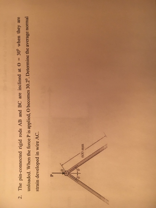 Solved 2. The pin-connected rigid rods AB and BC are | Chegg.com