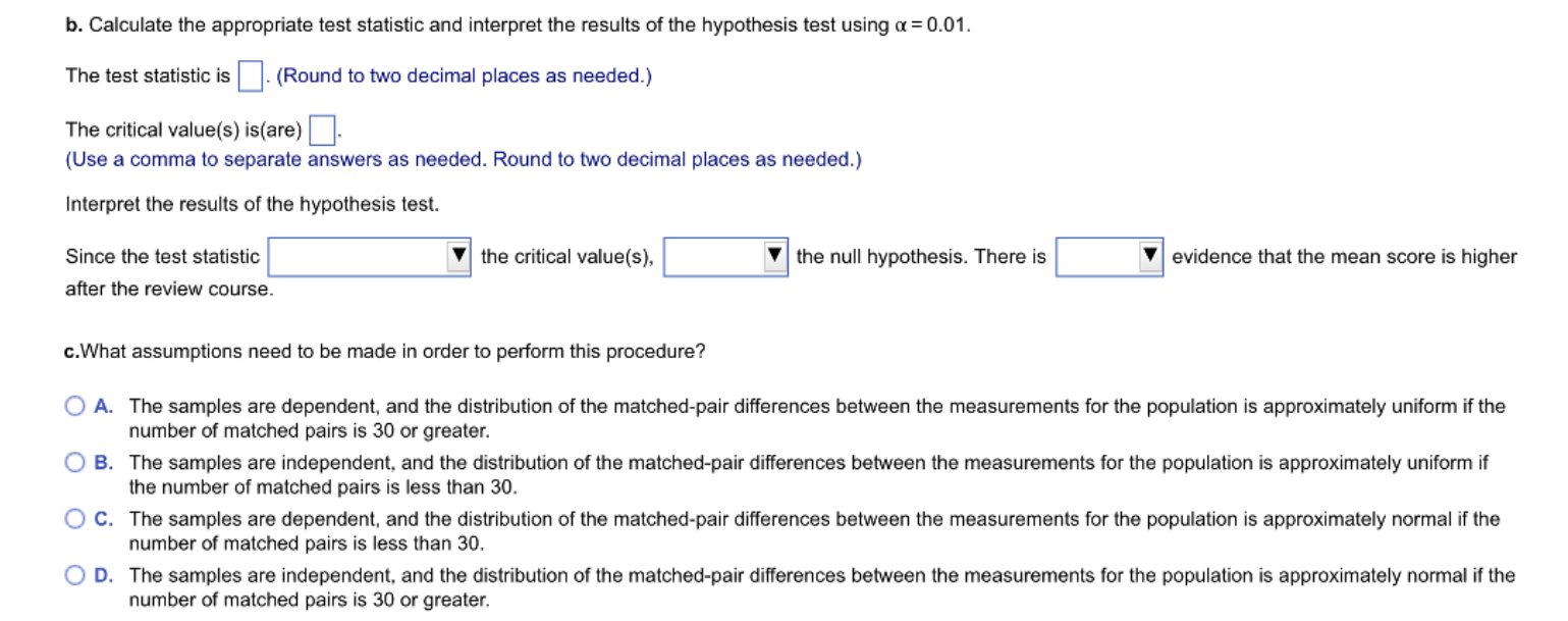 Solved before and after taking the review course. Complete | Chegg.com