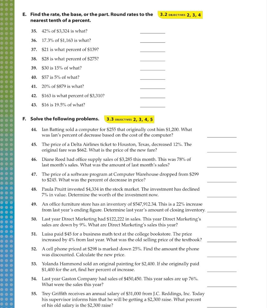 Solved Chapter 3 Review Exercises Name Date Directions Solve | Chegg.com
