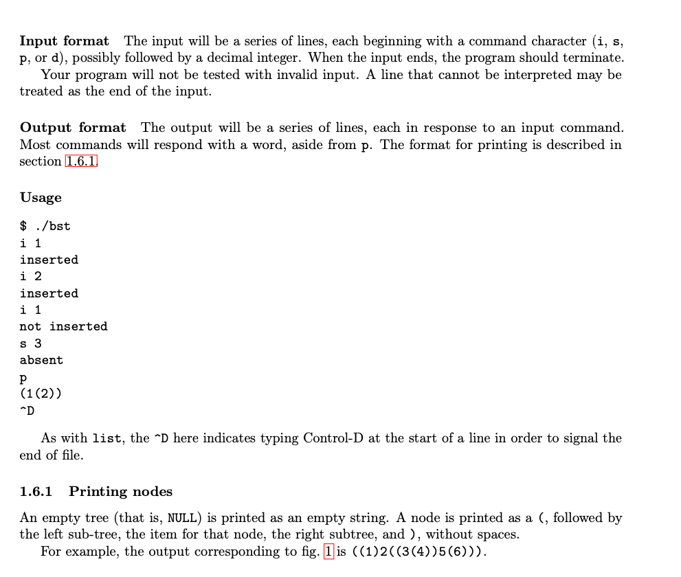 Solved Bst Binary Search Trees Write A Program Bst That