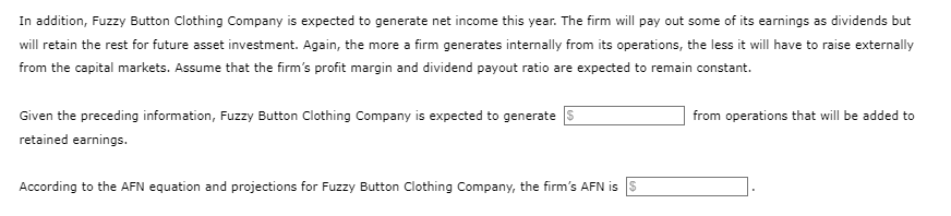 Solved Fuzzy Button Clothing Company Balance Sheet For the | Chegg.com