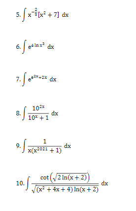Solved INTEGRAL CALCULUS. Instructions: Solve the following | Chegg.com