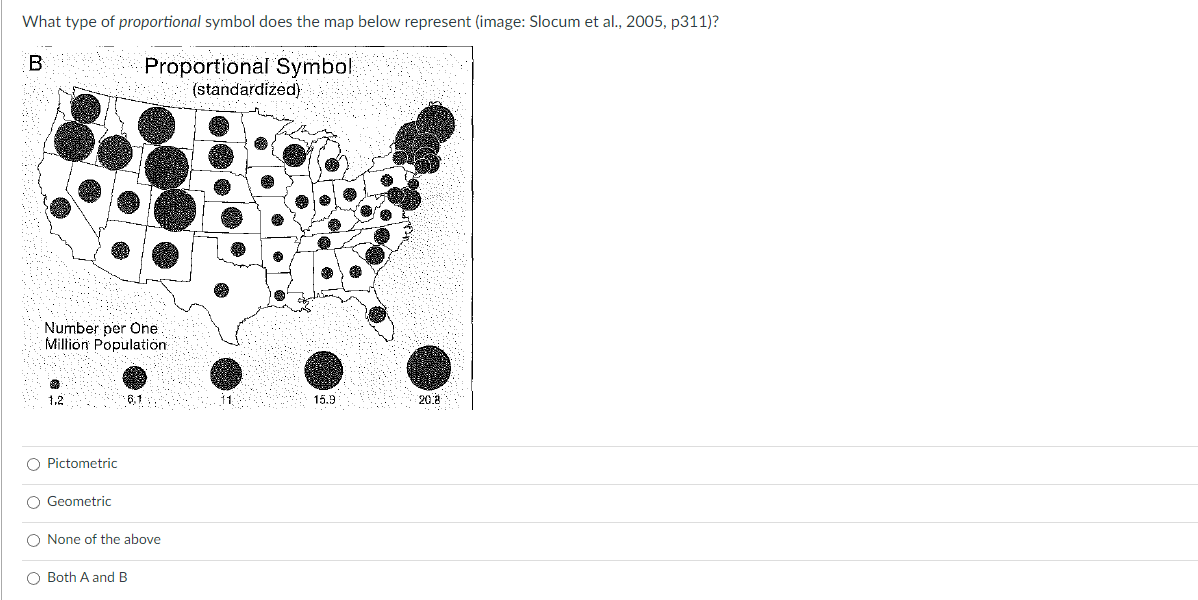 Solved What type of proportional symbol does the map below | Chegg.com
