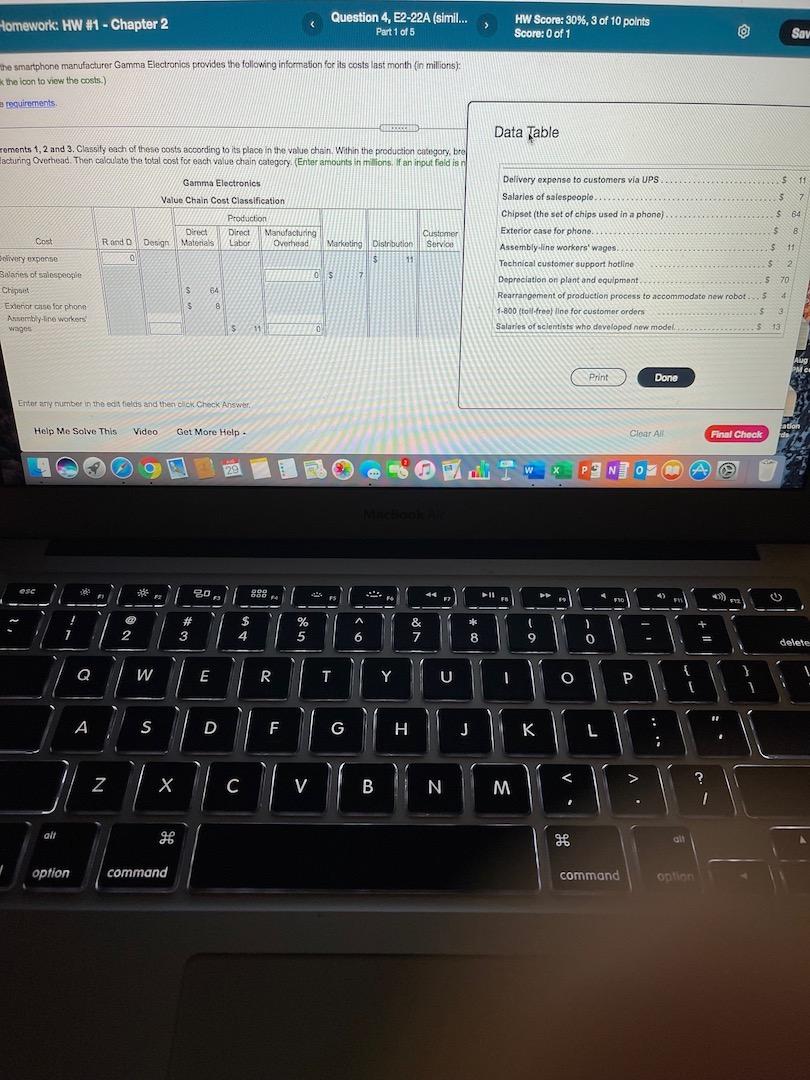 Solved Homework: HW #1 - Chapter 2 Question 4, E2-22A | Chegg.com