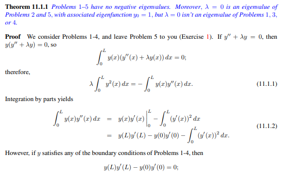 Solved Theorem 11.1.1 Problems 1-5 have no negative | Chegg.com