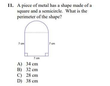 Solved 11. A piece of metal has a shape made of a square and | Chegg.com