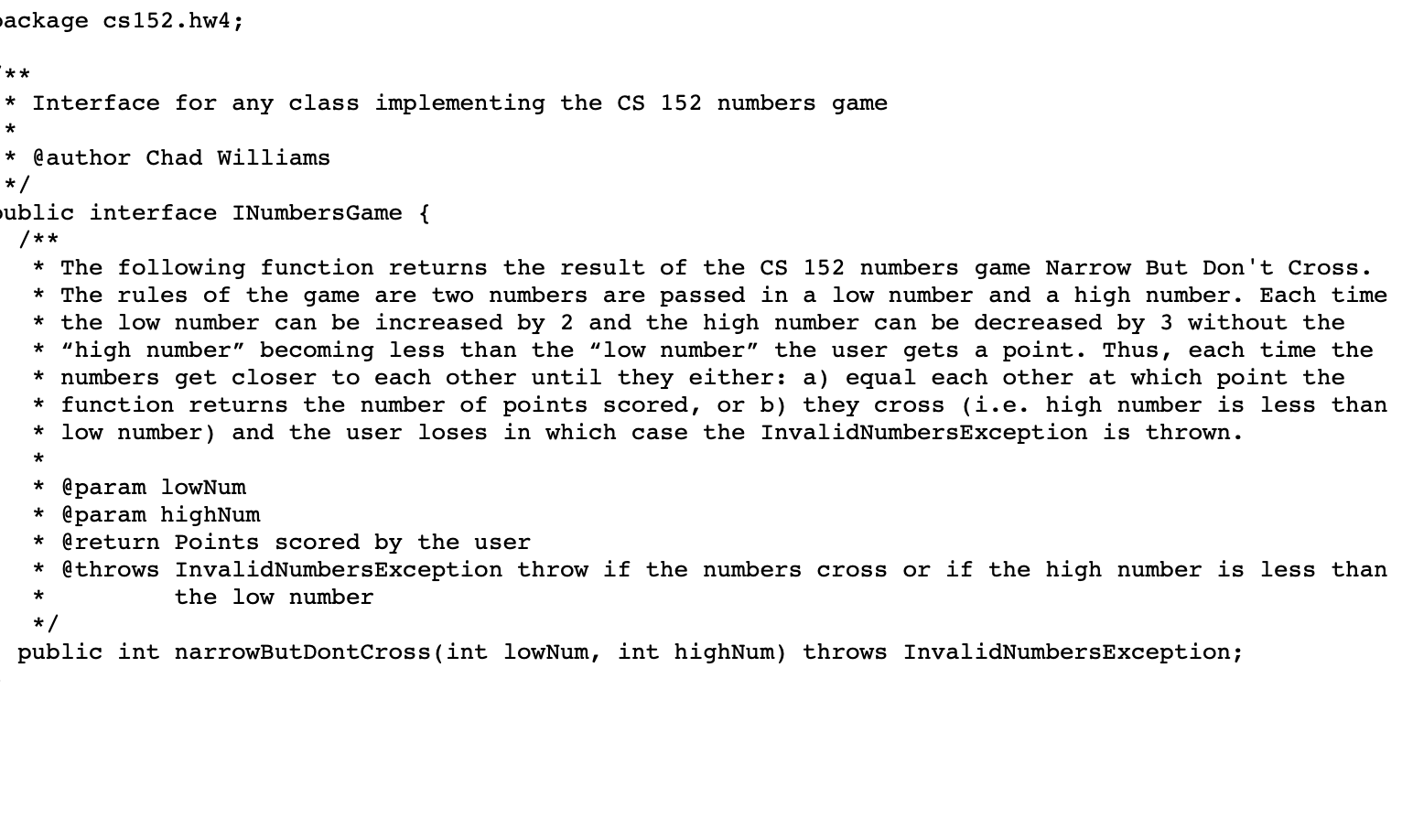 CS 152 Homework 4 Section 03 Exceptions and recursion | Chegg.com