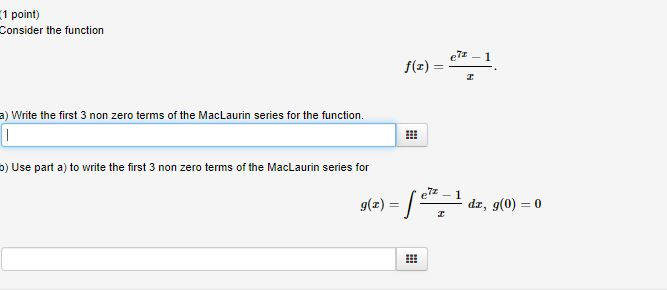 Solved Write the first 3 non zero terms of the MacLaurin | Chegg.com
