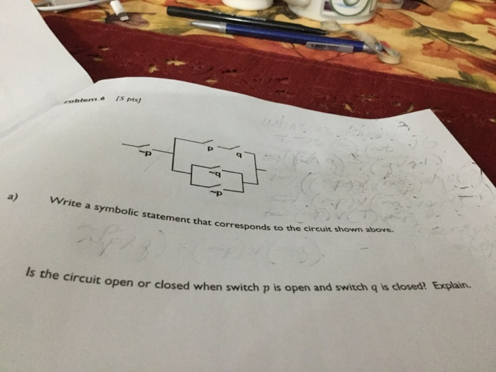 Solved 6 (s pts] 9 9 Write a symbolic statement that | Chegg.com