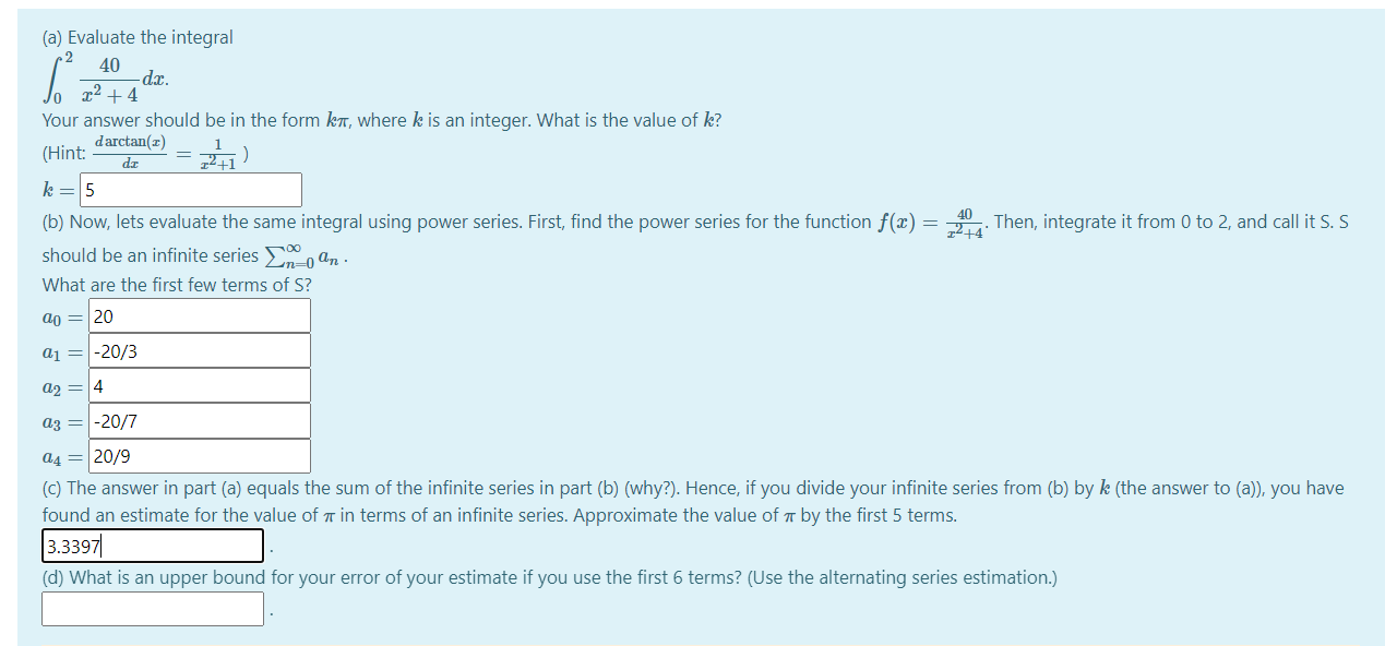 Solved (a) Evaluate the | Chegg.com