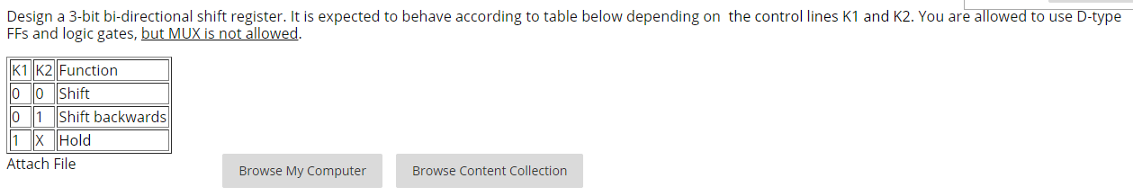 Solved Design a 3-bit bi-directional shift register. It is | Chegg.com