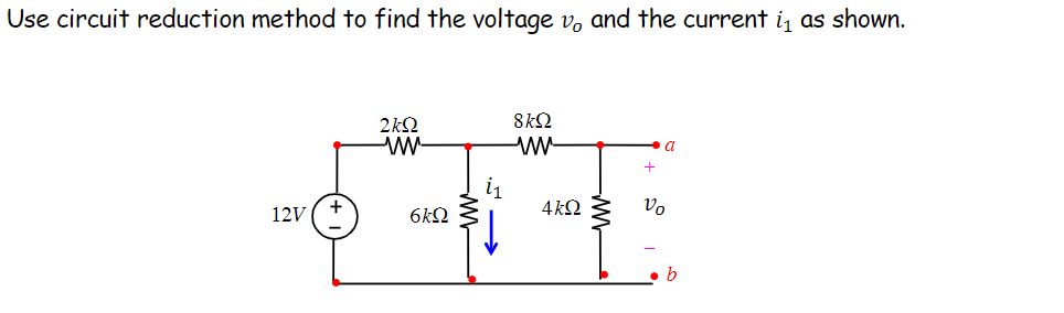 Solved Use circuit reduction method to find the voltage vo | Chegg.com