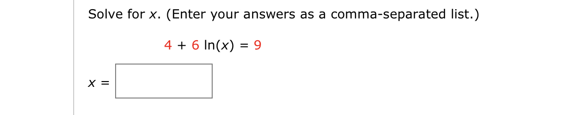 Solved Solve for x. (Enter your answers as a comma-separated | Chegg.com