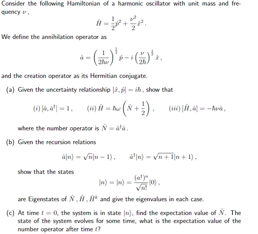 Solved Consider the following Hamiltonian of a harmonic | Chegg.com