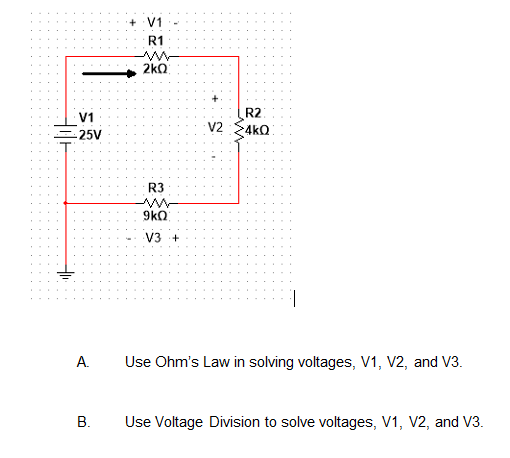 Solved A ﻿use Ohms Law In Solving Voltages V1 ﻿v2 ﻿and 