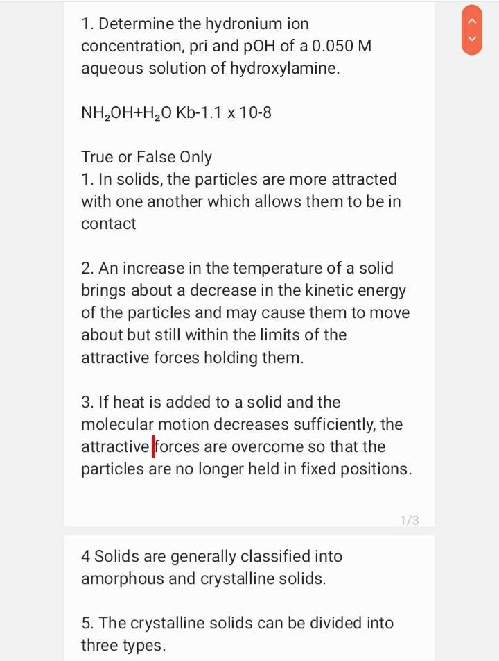 Solved 1. Determine the hydronium ion concentration, pri and | Chegg.com