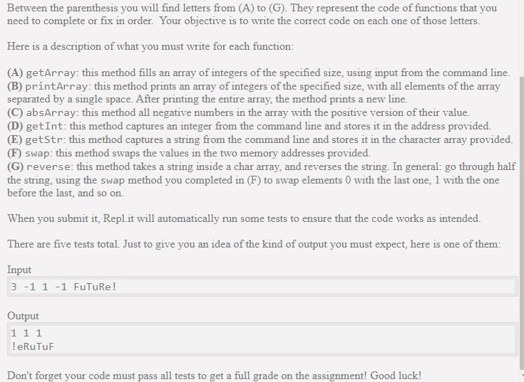 Solved #include #include 4. void getArray(int x[], int | Chegg.com