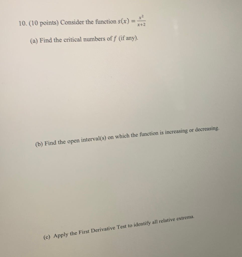Solved 10. (10 points) Consider the function s(x) (a) Find | Chegg.com