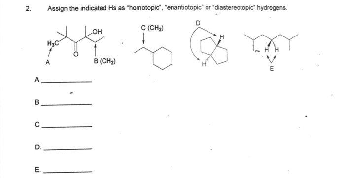 Solved 2. Assign the indicated Hs as "homotopic, | Chegg.com