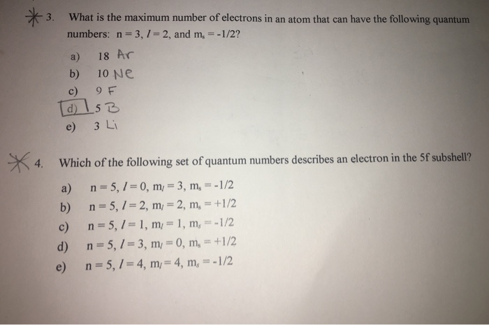 Solved 3. What is the maximum number of electrons in an atom | Chegg.com